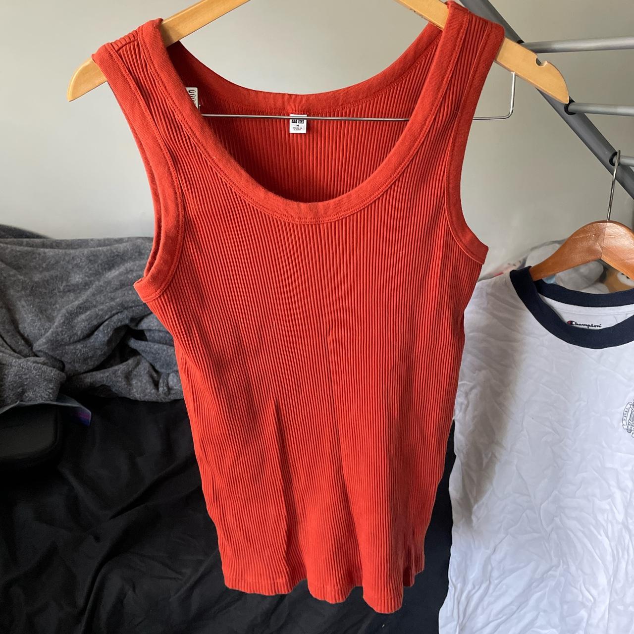 UNIQLO Women's Red Vest | Depop