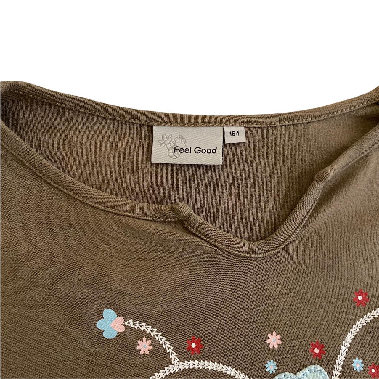 Vintage early 2000s double-layered t-shirt with cute... | Depop