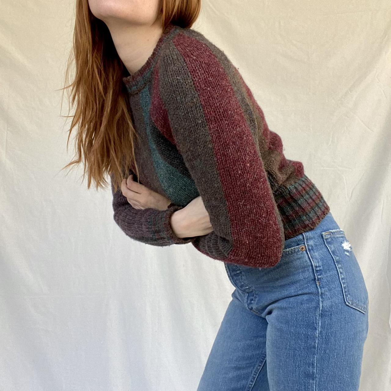 Gorgeous Vintage Multi-Colored Sweater Unique... - Depop