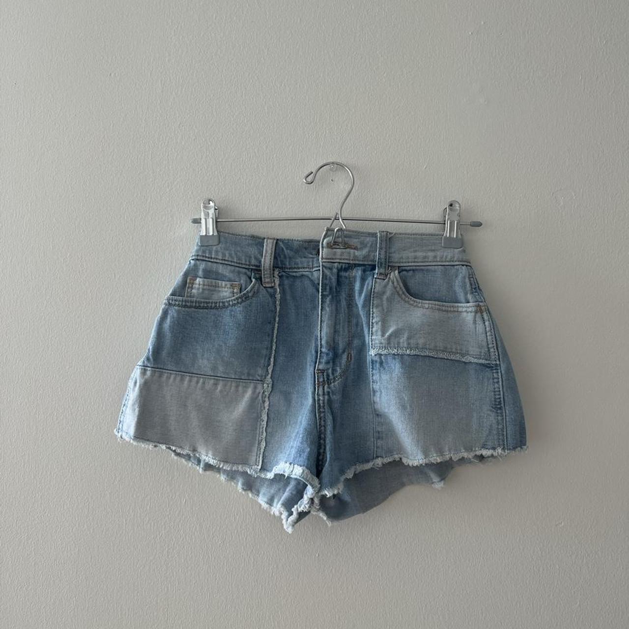 Vintage patch work denim shorts; they are SOOOO cute... - Depop