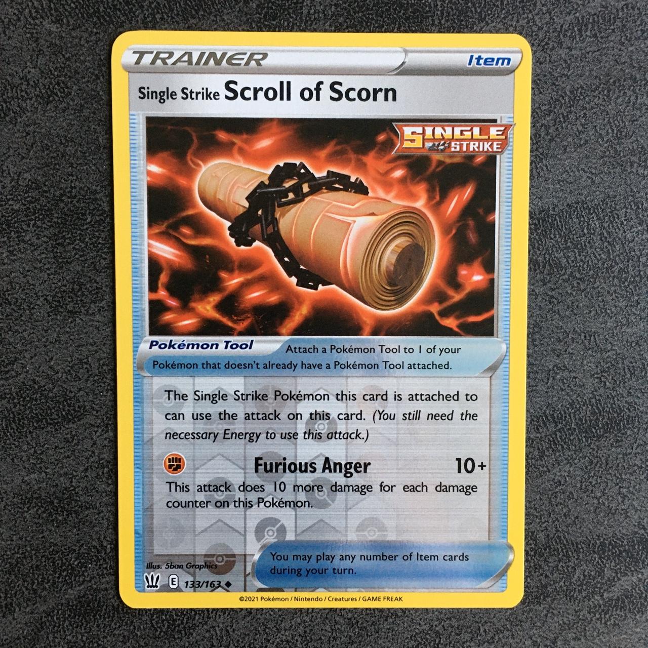 Pokémon Cards 133/163. Single Strike Scroll Of Scorn... - Depop