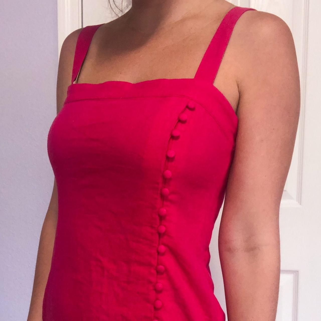 Hot pink linen dress Forever 21 Adorable dress I... - Depop
