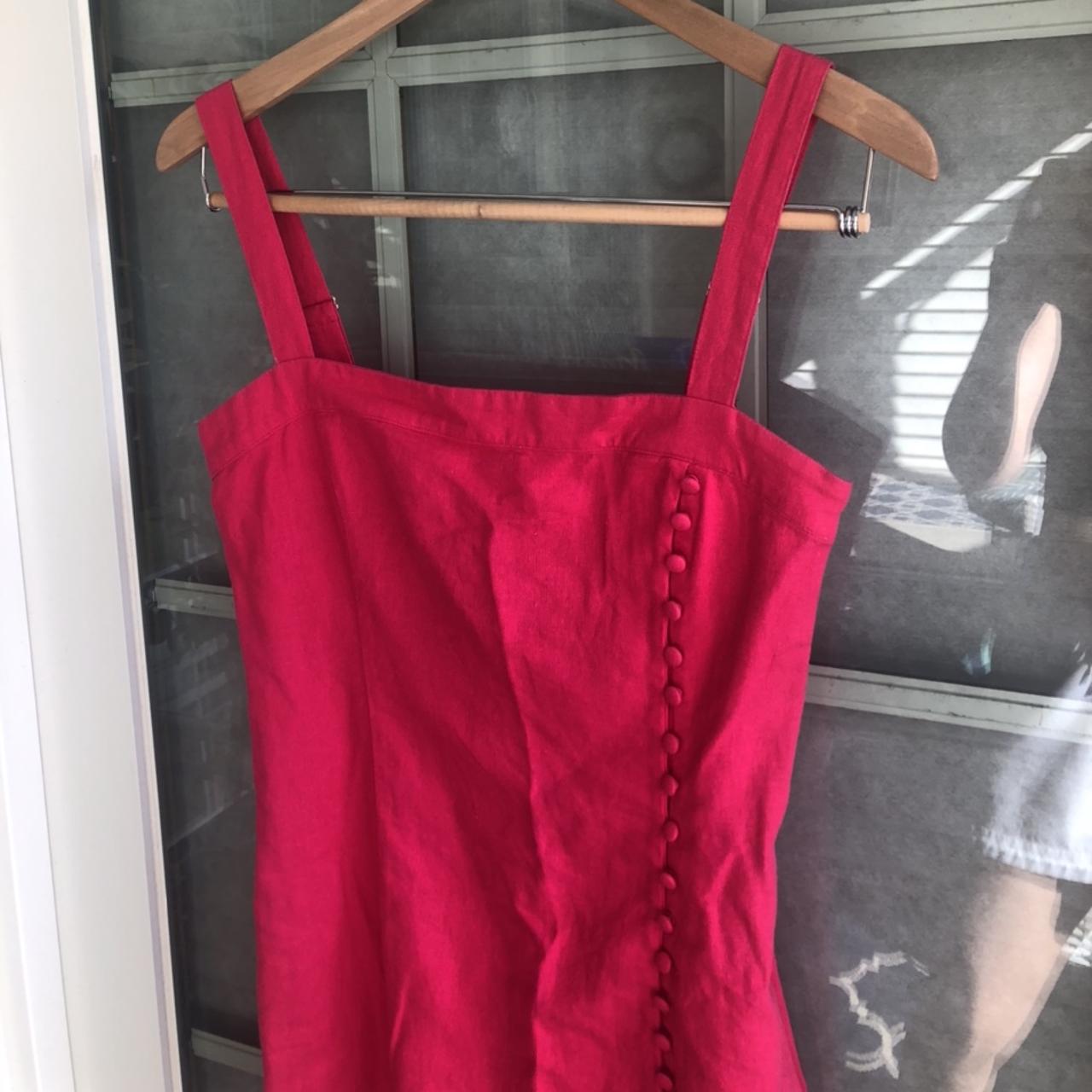 Hot pink linen dress Forever 21 Adorable dress I... - Depop