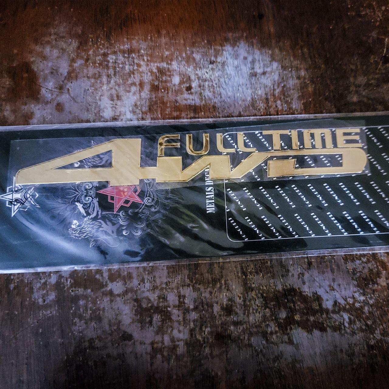 Full time 4WD 4 wheel drive metallic decal emblem.... - Depop