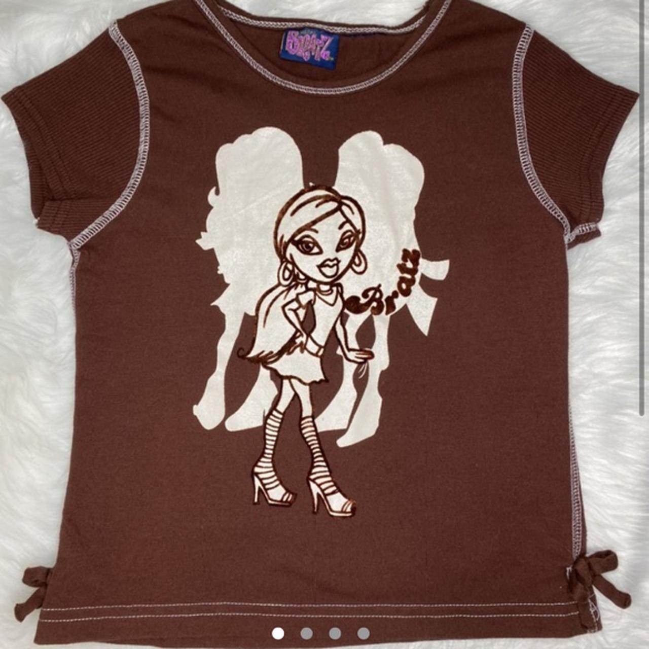 Bratz Women's Brown Crop-top | Depop