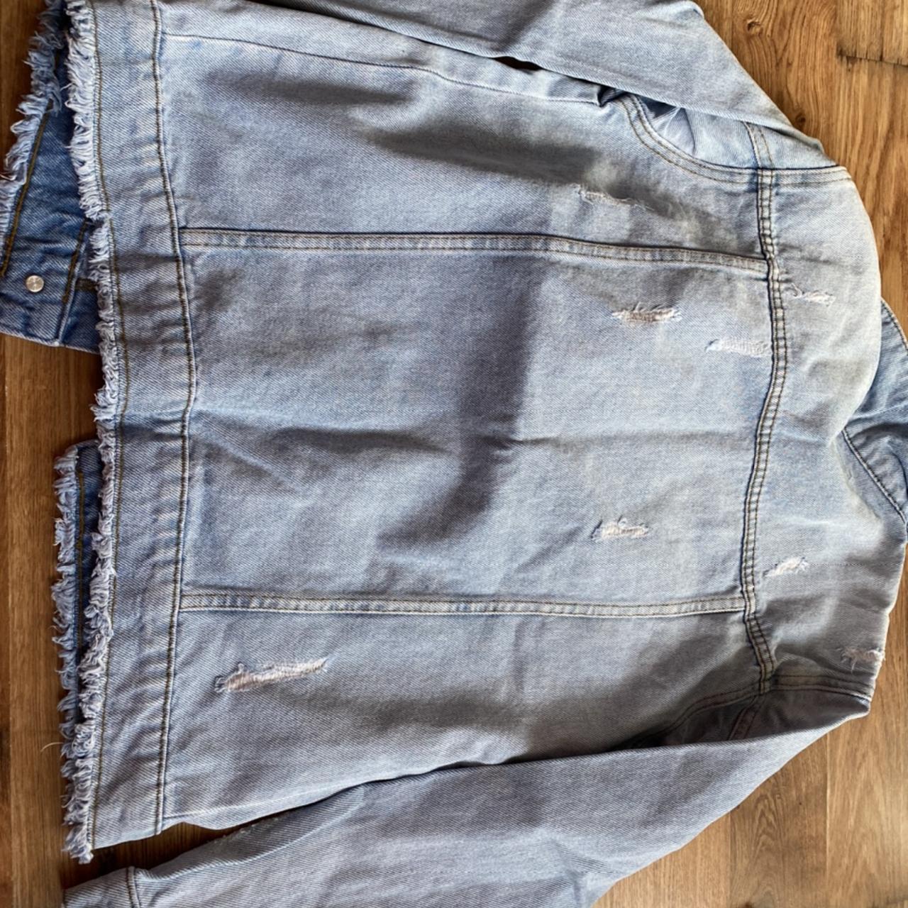 River island Denim jacket. Size 8 can fit a 6. Open... - Depop