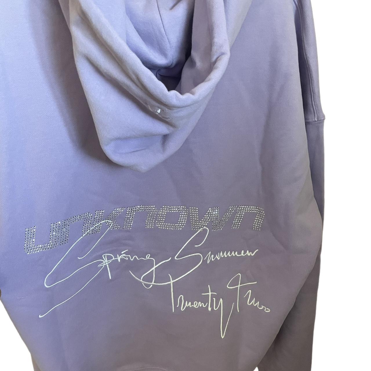 Purple Unknown London rhinestone hoodie spring... - Depop