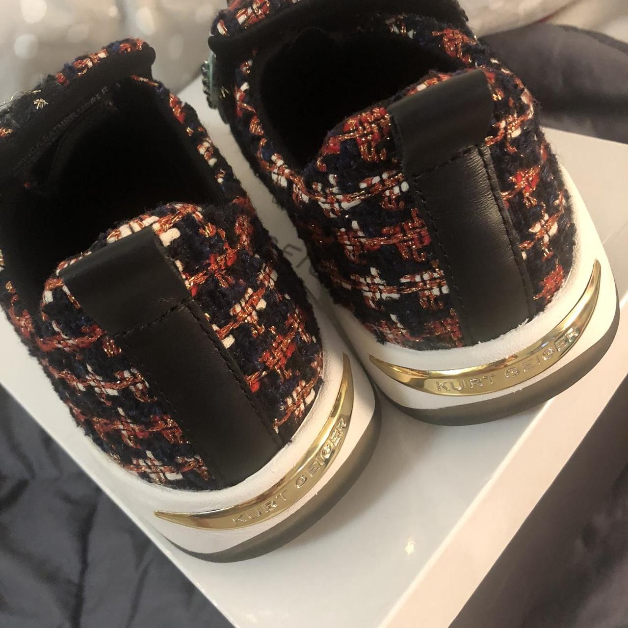 Kurt Geiger Tweed Trainers Size 7 41 Worn Once Depop