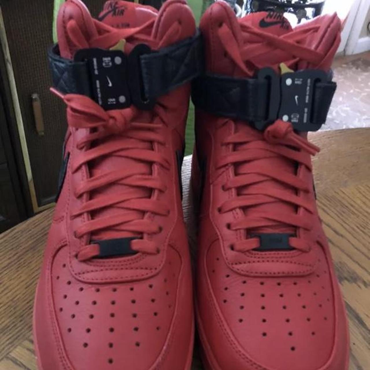 NIKE AF1 1017 ALYX 9SM Air Force 1 Hi University RED... - Depop