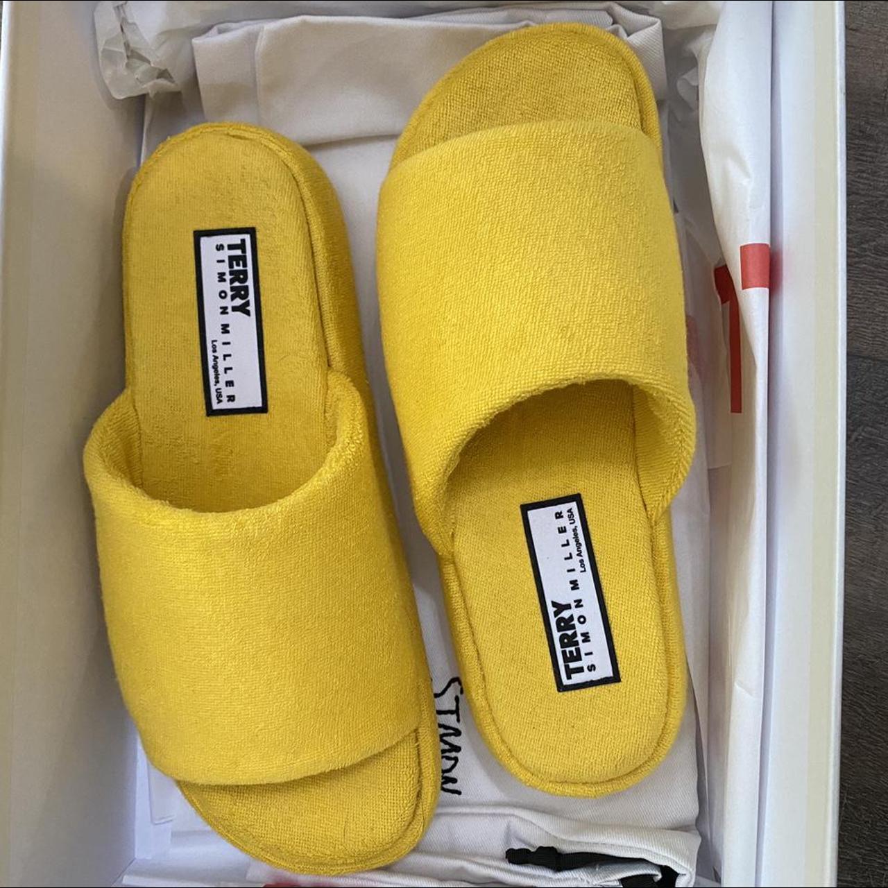 Women's Yellow Slides | Depop