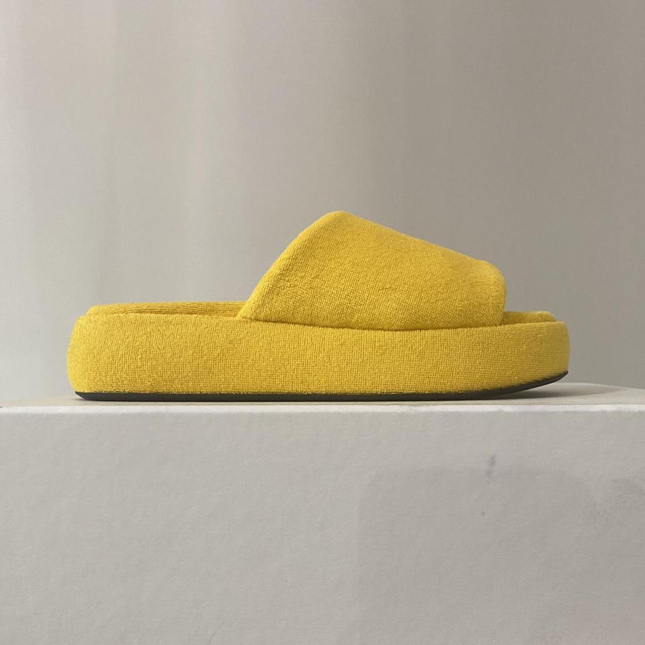 Women's Yellow Slides | Depop