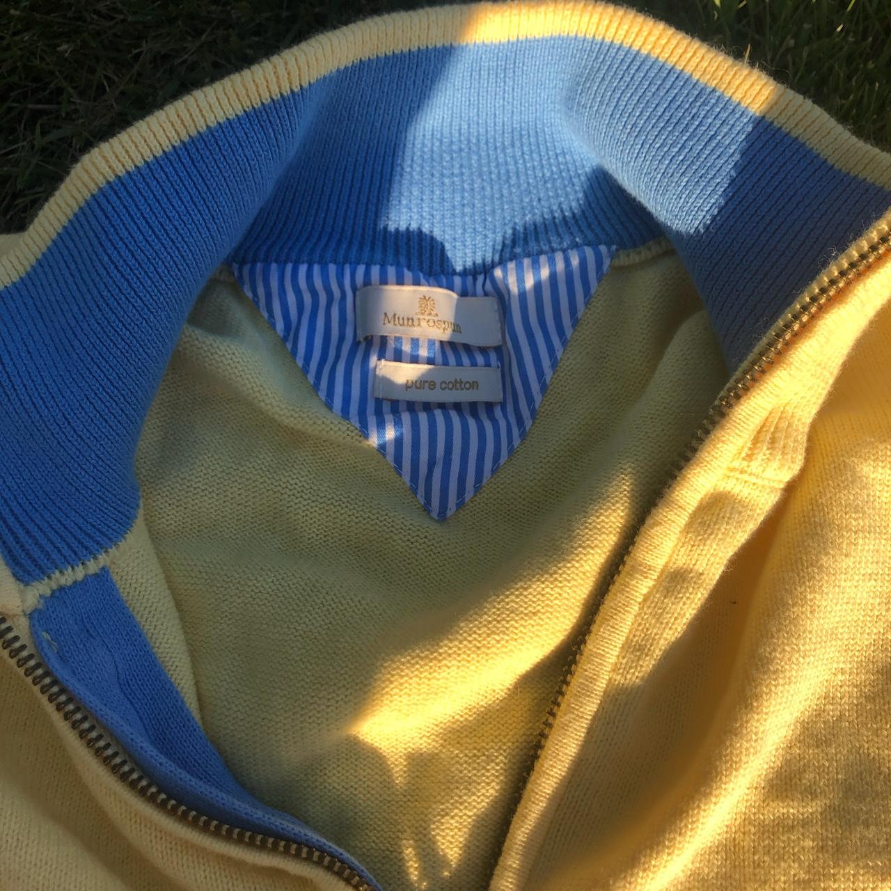 Pastel yellow half zip cotton jumper - such a... - Depop