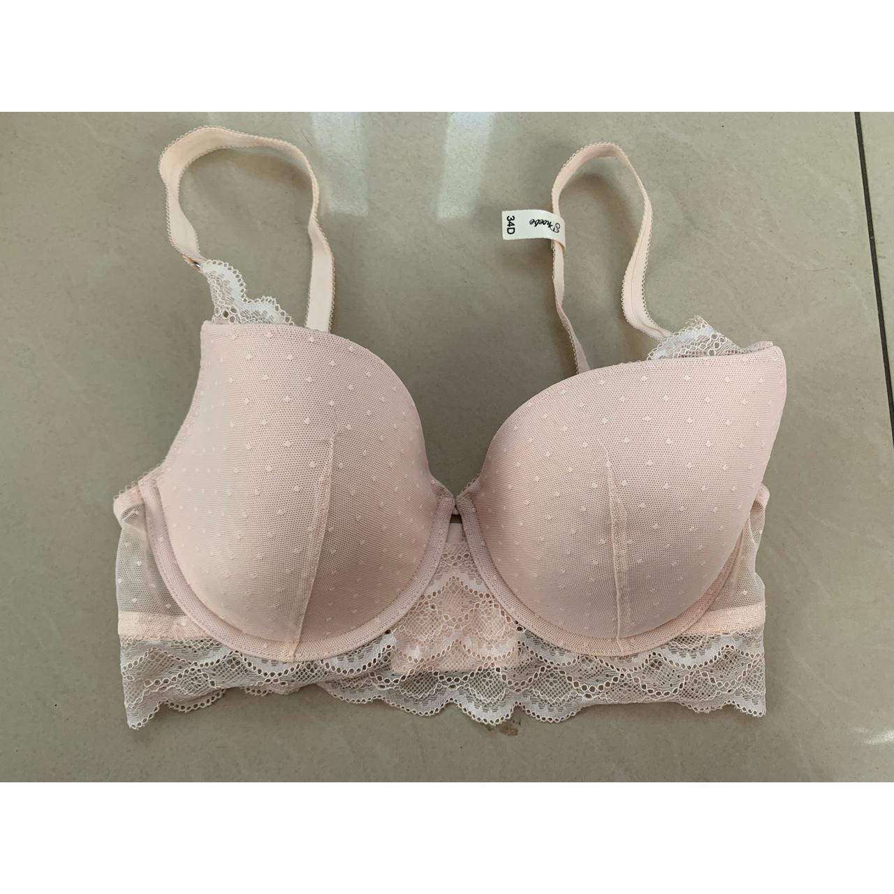 Gorgeous lace polka dot mesh bra underwear lingerie... - Depop