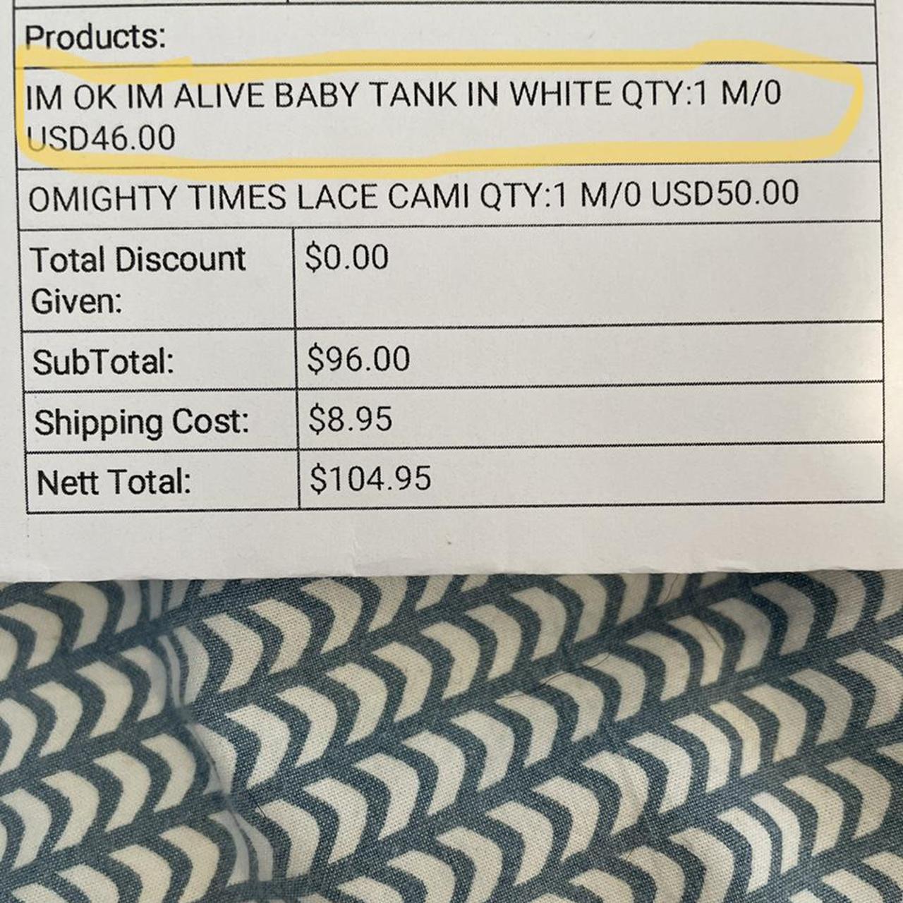 Genuine O-MIGHTY/ OM weekend I’m ok I’m alive tank... - Depop