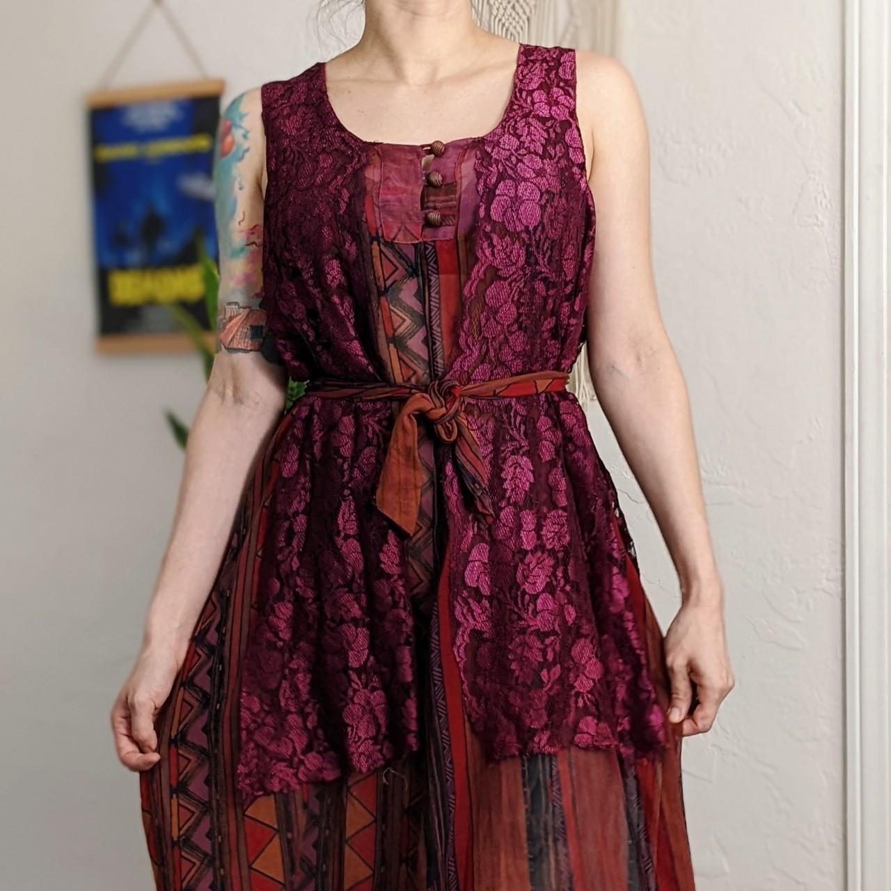 90s boho dress Vintage boho maxi dress by Uru. 100%... - Depop