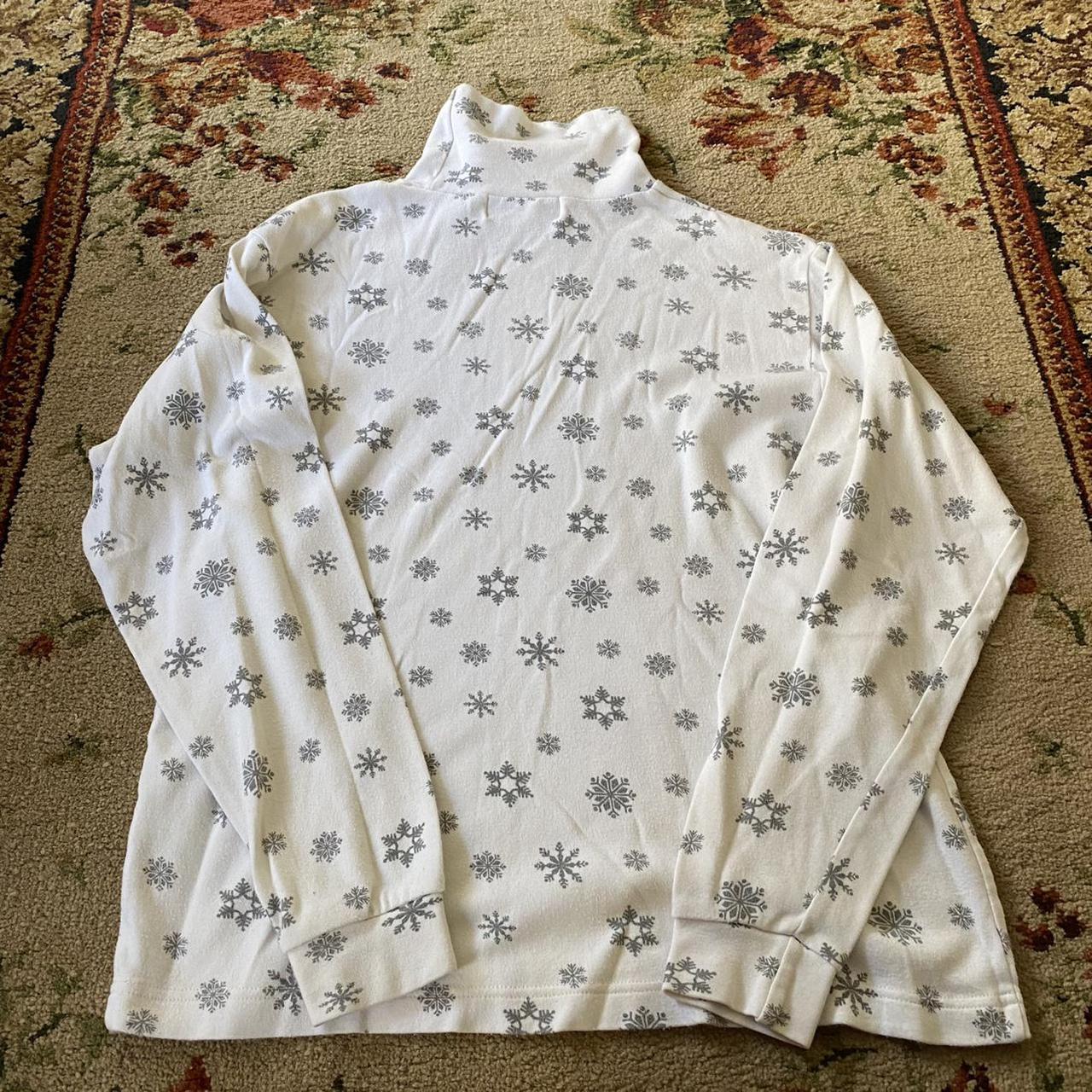 all over snowflake print turtleneck ☃️ this adorable... - Depop