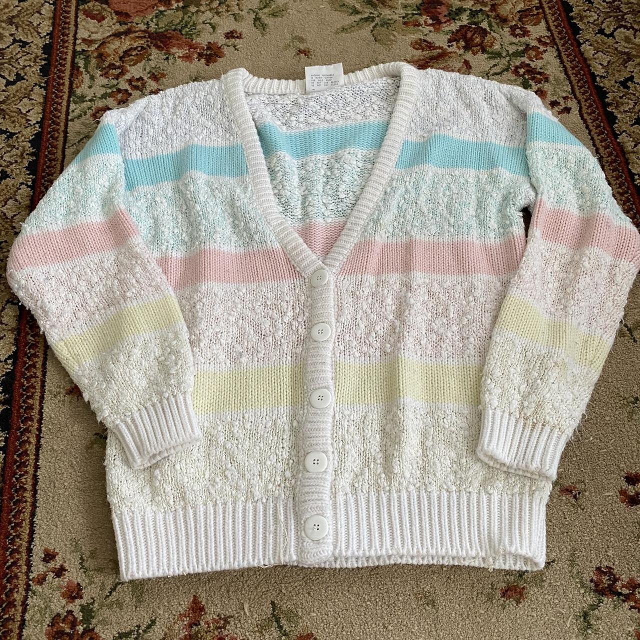 dreamy pastel striped cardigan 🎀 this adorable... - Depop