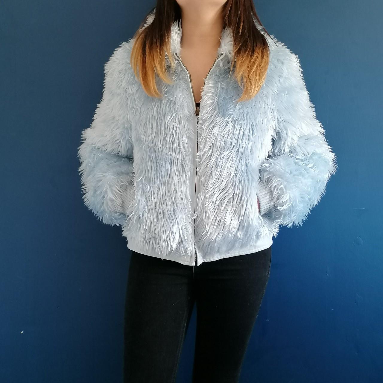 Cool blue vintage y2k jacket. 💙 Interior is like a... - Depop