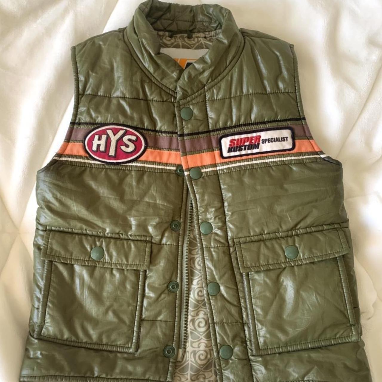 Rare cropped Hysteric Glamour reversible puffer vest... - Depop
