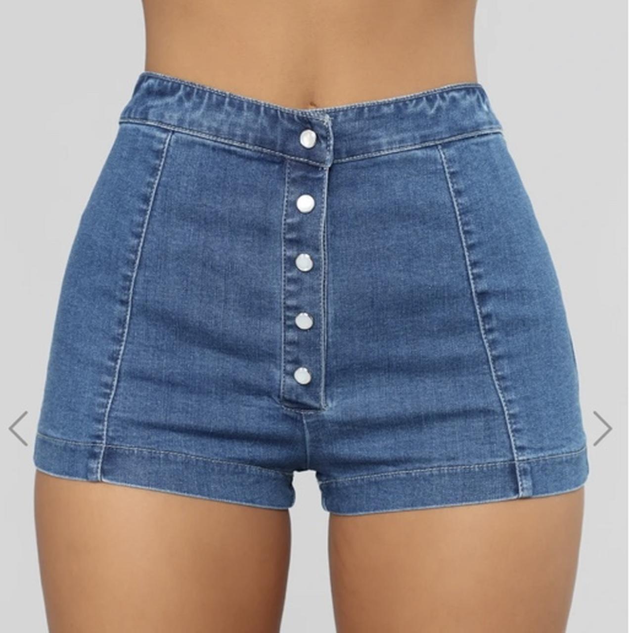 BUTTON UP SHORTS SIZE MEDIUM #shorts... - Depop