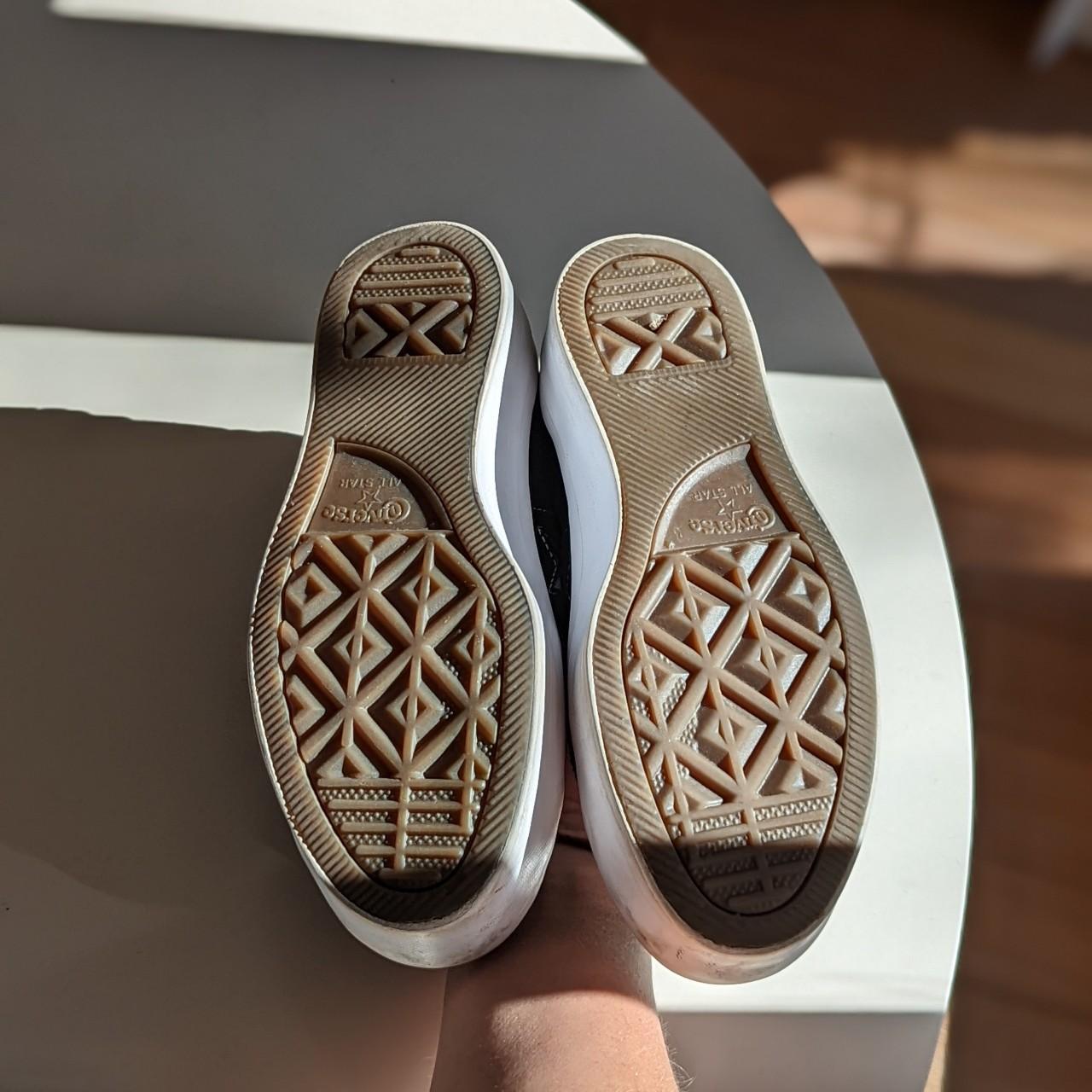 Black and white suede platform CONVERSE Barely... - Depop