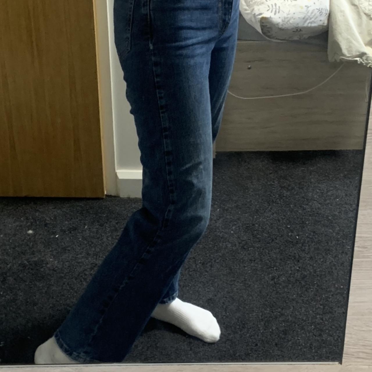 Size 6 Zara Straight Leg Jeans Shown on size 6 and... - Depop