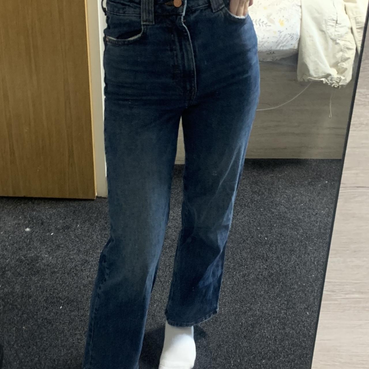 Size 6 Zara Straight Leg Jeans Shown on size 6 and... - Depop