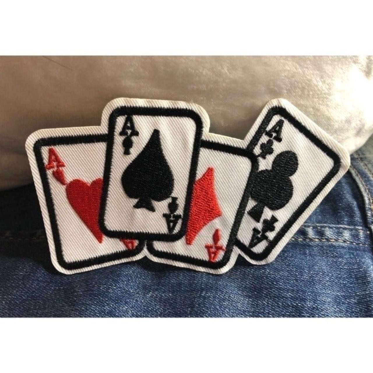 iron on patch Poker cards 4 aces-A Brand... - Depop