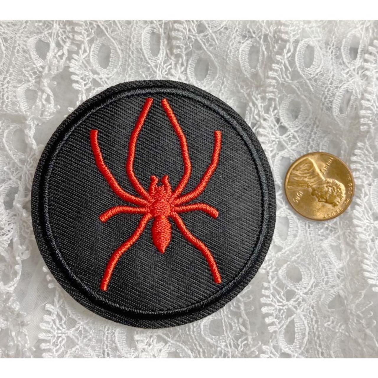 Iron on patch Red spider punk -E2 Brand... - Depop