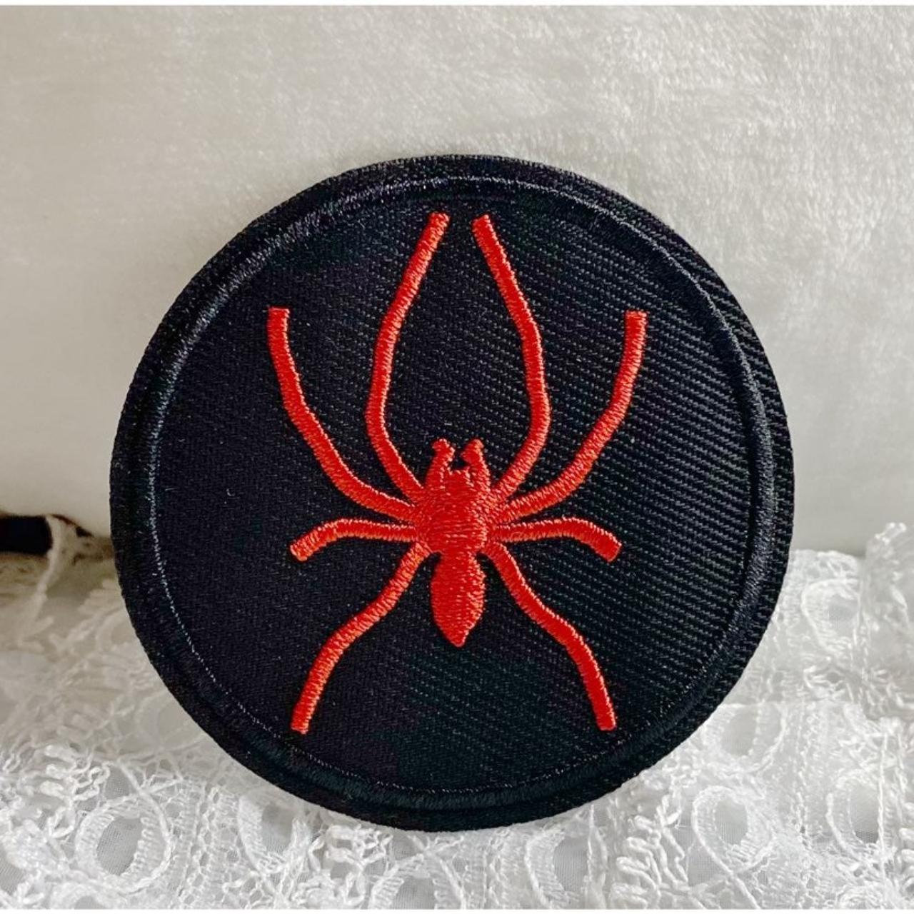 Iron on patch Red spider punk -E2 Brand... - Depop