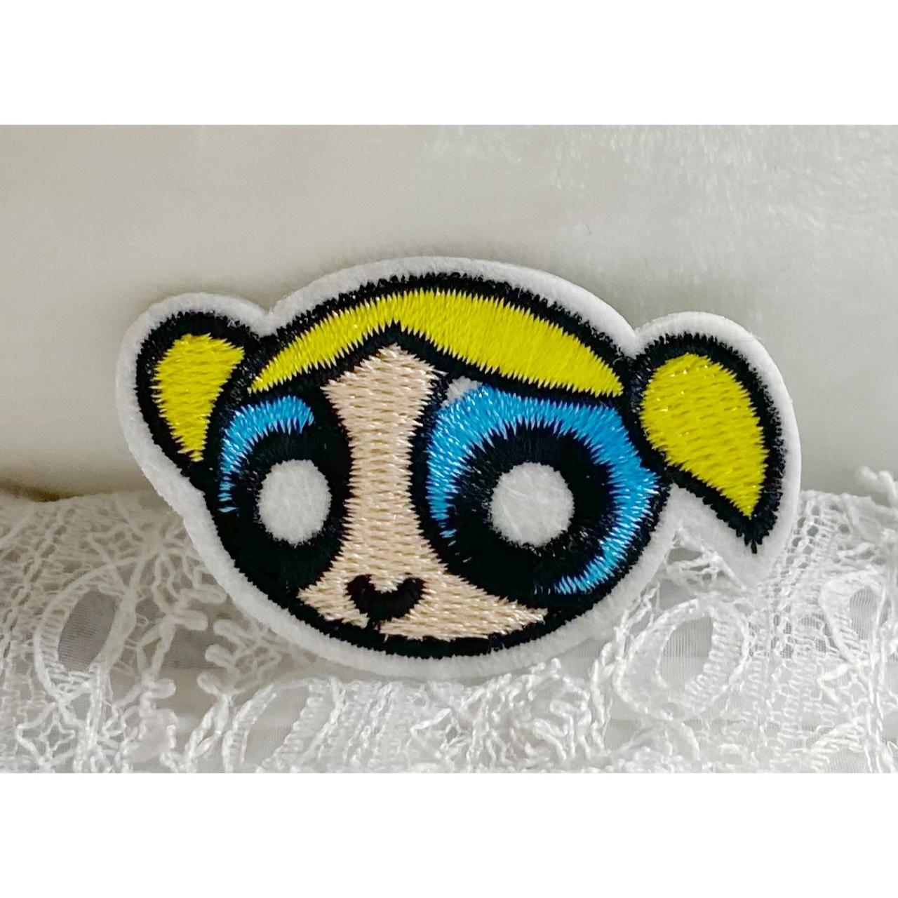 Iron on patch Powerpuff girls bubbles head cartoon... - Depop