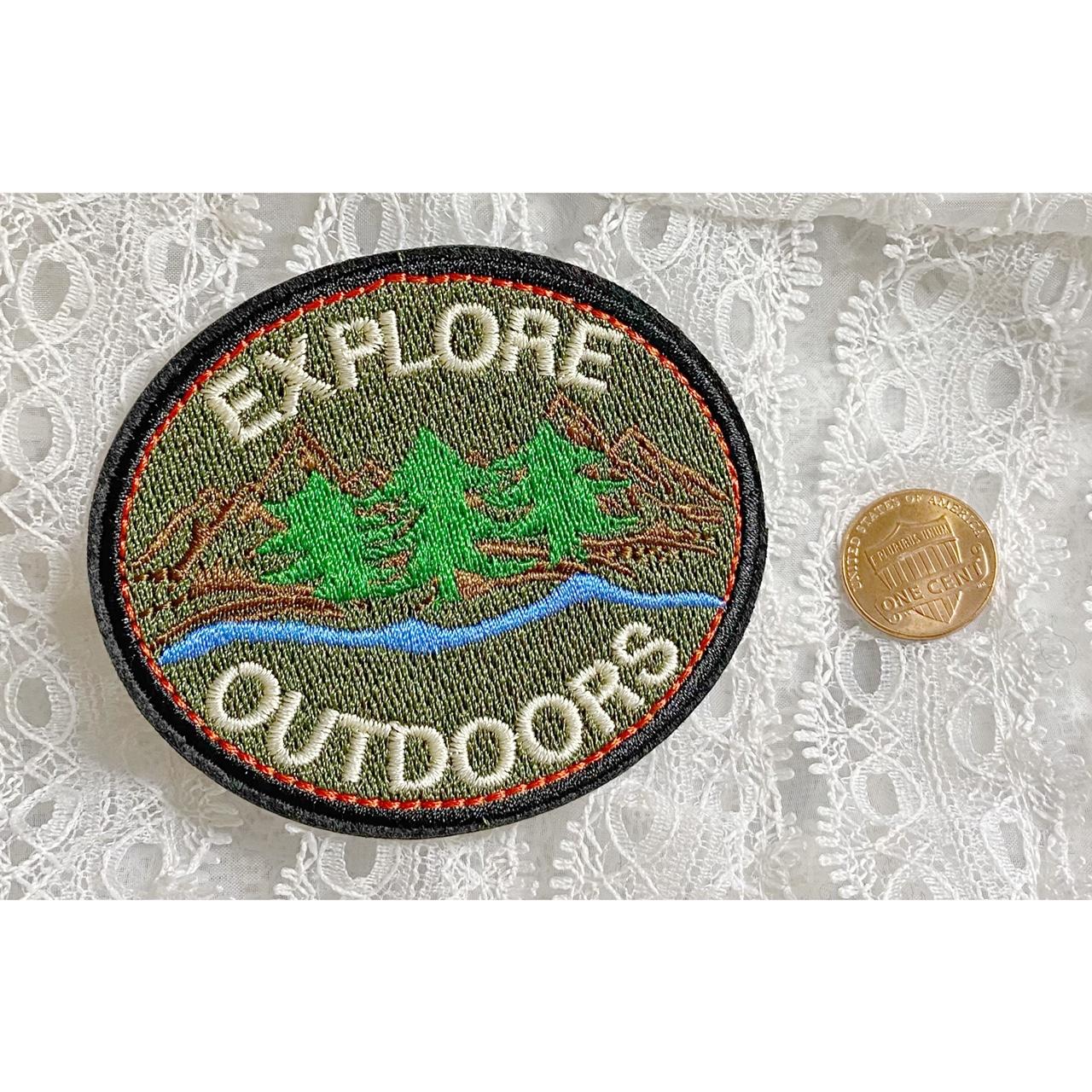Iron on patch Explore Outdoors Nature Patch... - Depop