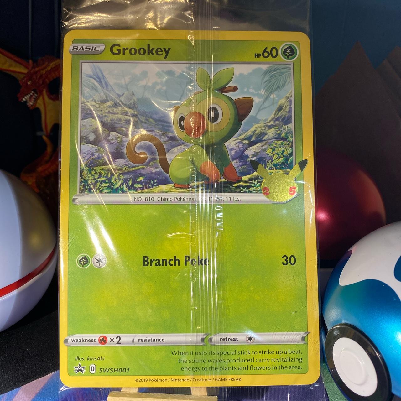 Jumbo Pokémon cards 3 in Pack contains grookey... - Depop