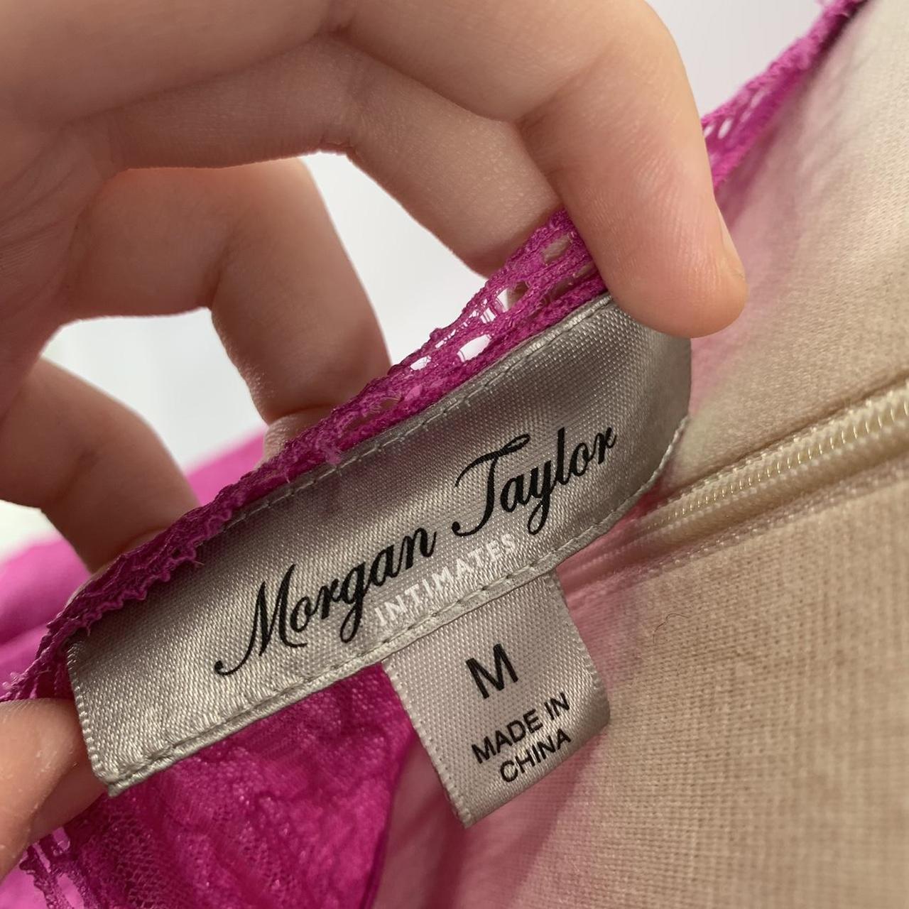 morgan taylor vintage lingerie purple lace slip... - Depop