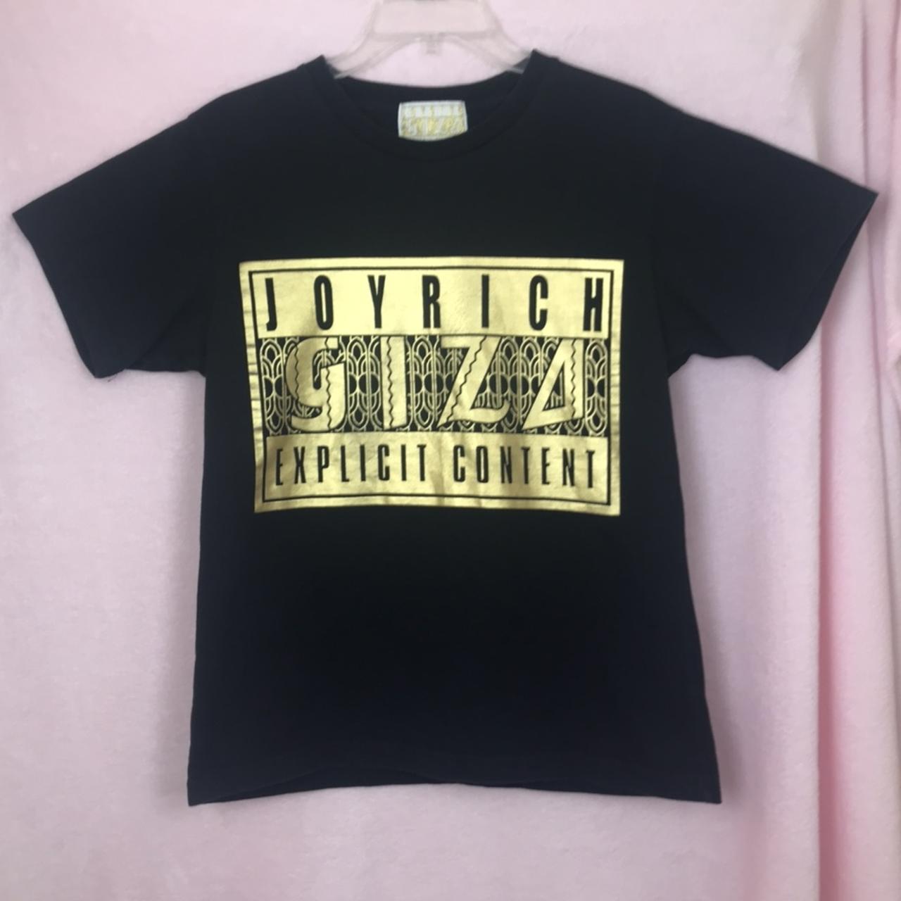 Joyrich Men's Black and Gold T-shirt | Depop