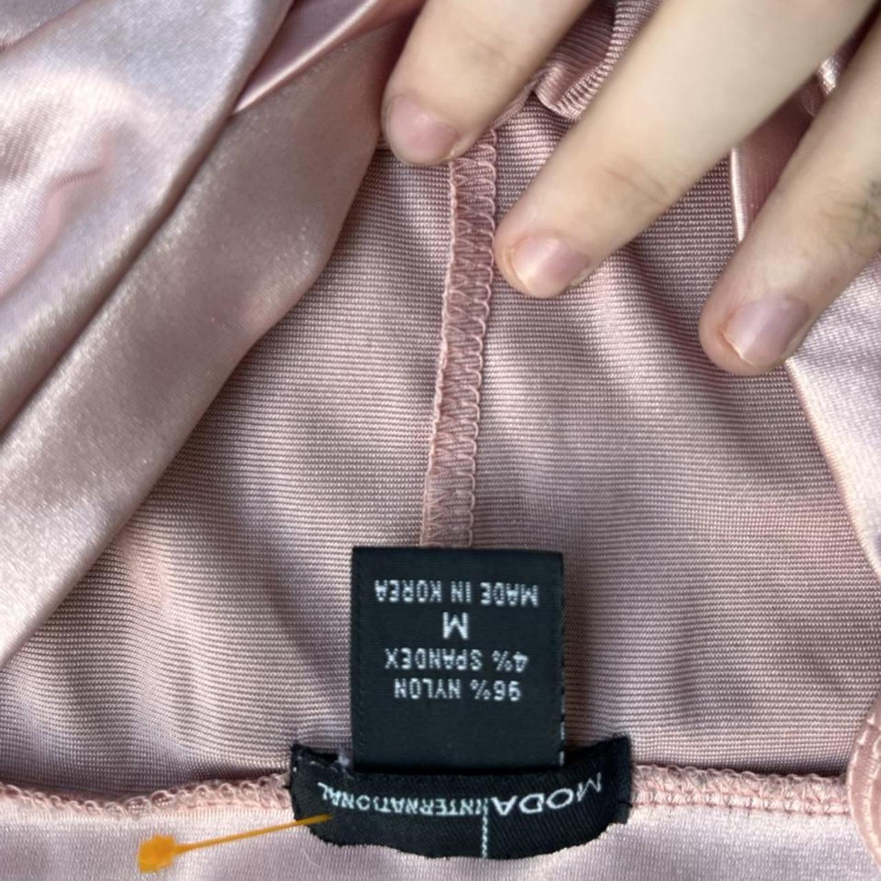 Moda international silk like fabric babydoll top... - Depop