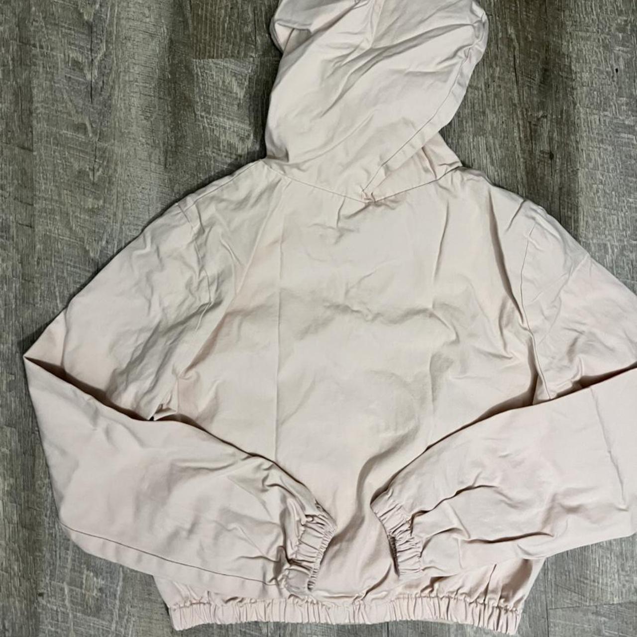 Pale pink zip up jacket - a little more pink in... - Depop