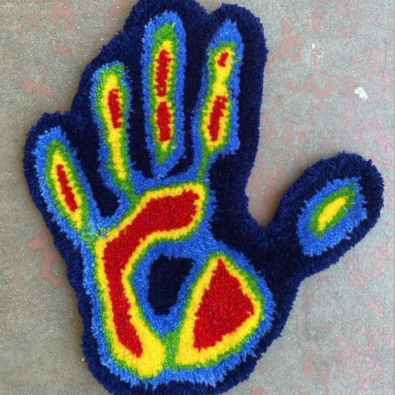 CUSTOM THERMAL HAND RUG (1ft x 1ft ) *made to... - Depop