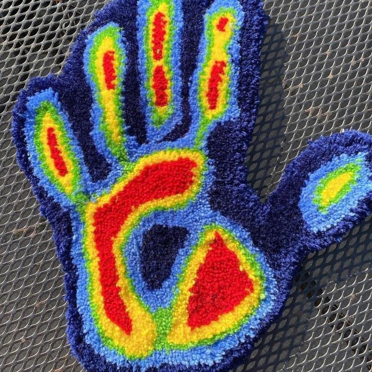 CUSTOM THERMAL HAND RUG (1ft x 1ft ) *made to... - Depop