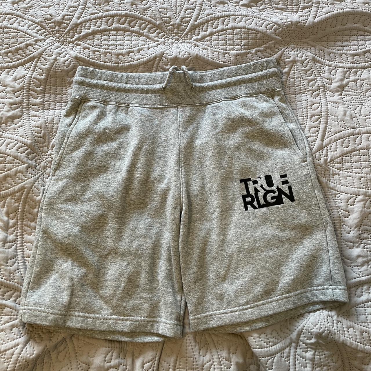 Grey True Religion Shorts Men’s small Never... - Depop