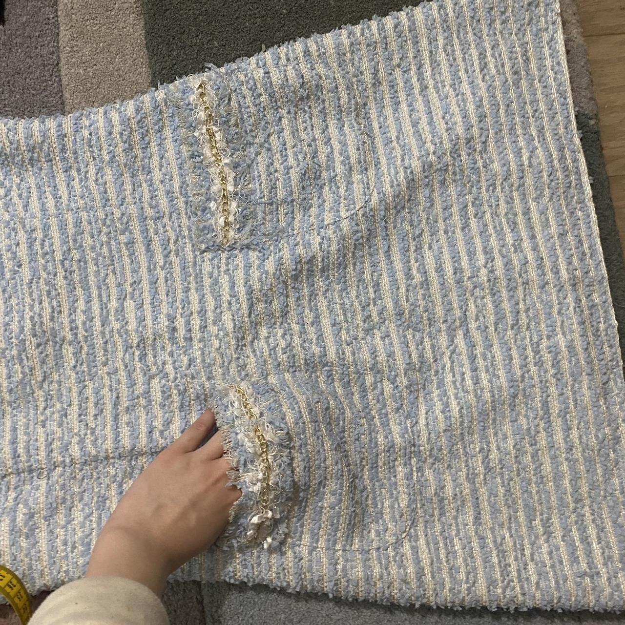 Osa cute baby blue light tweed fabrics dress -sold... - Depop