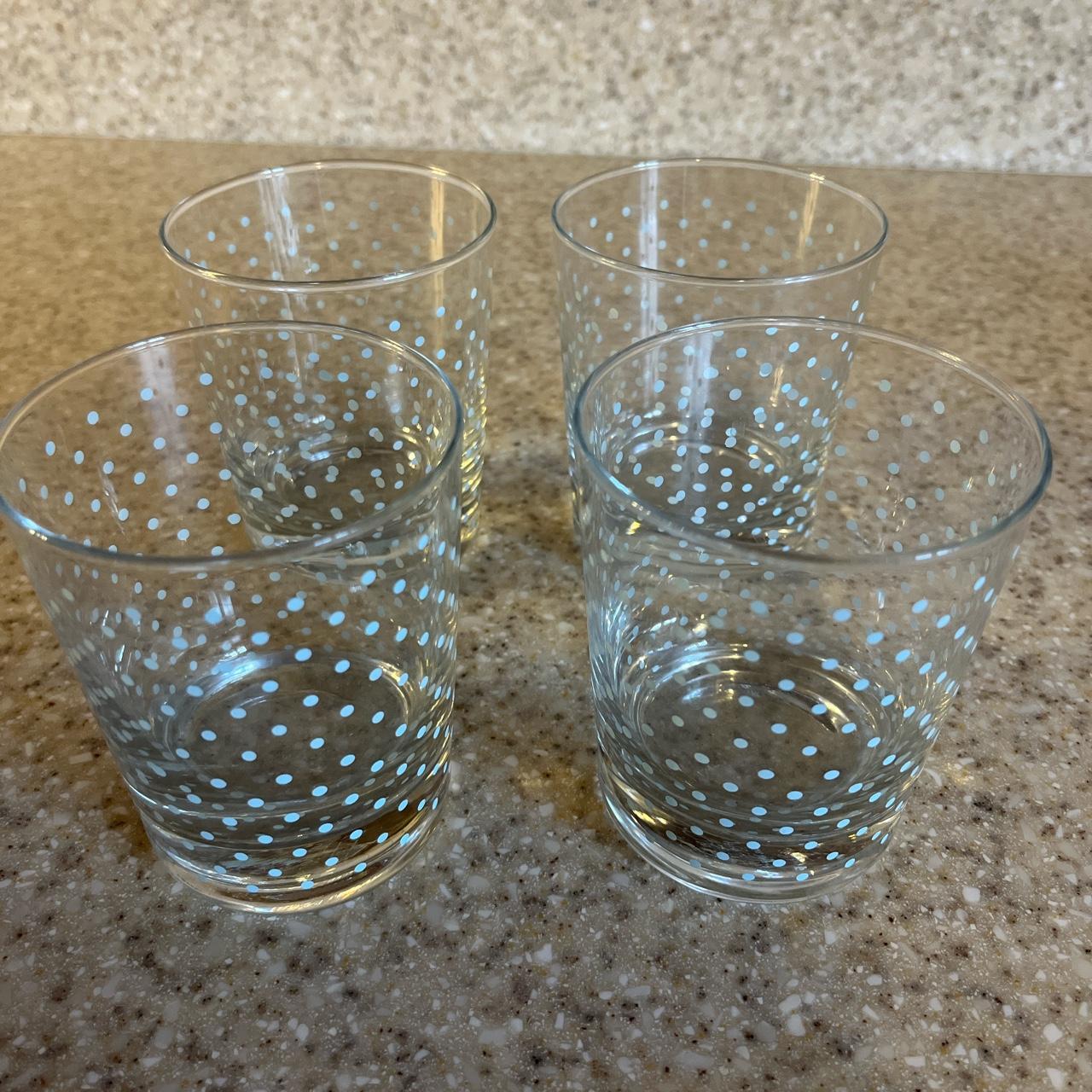 IKEA set of 4 cups Polka dot are light blue Style... - Depop
