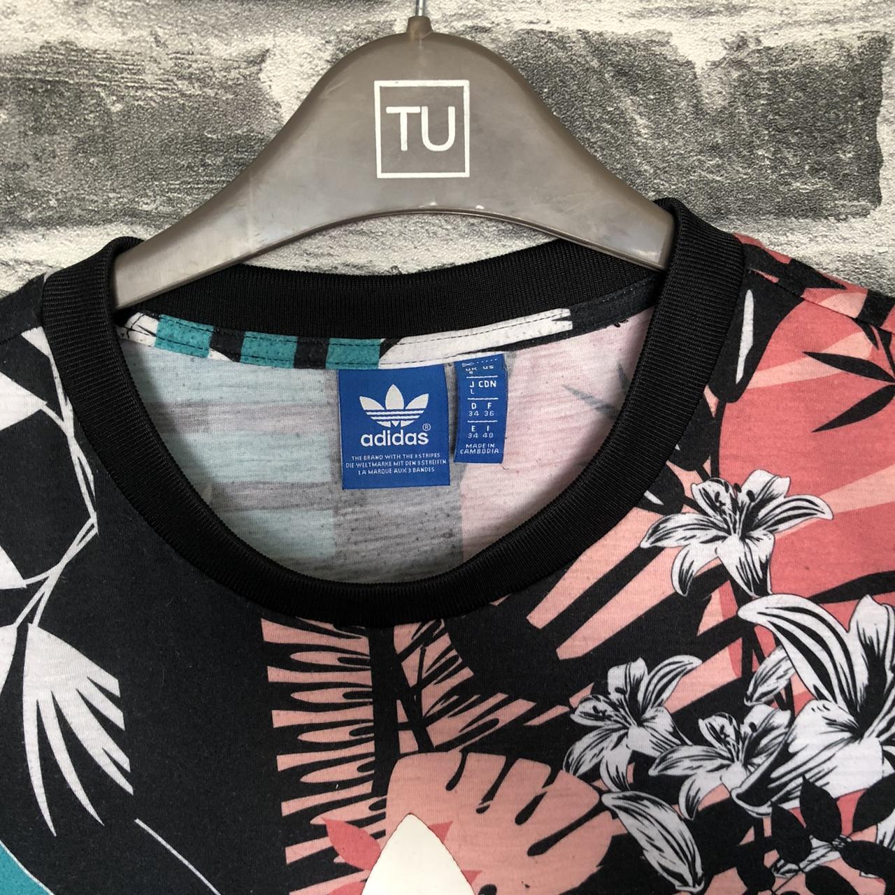 Floral pattern Adidas originals t shirt Size... - Depop