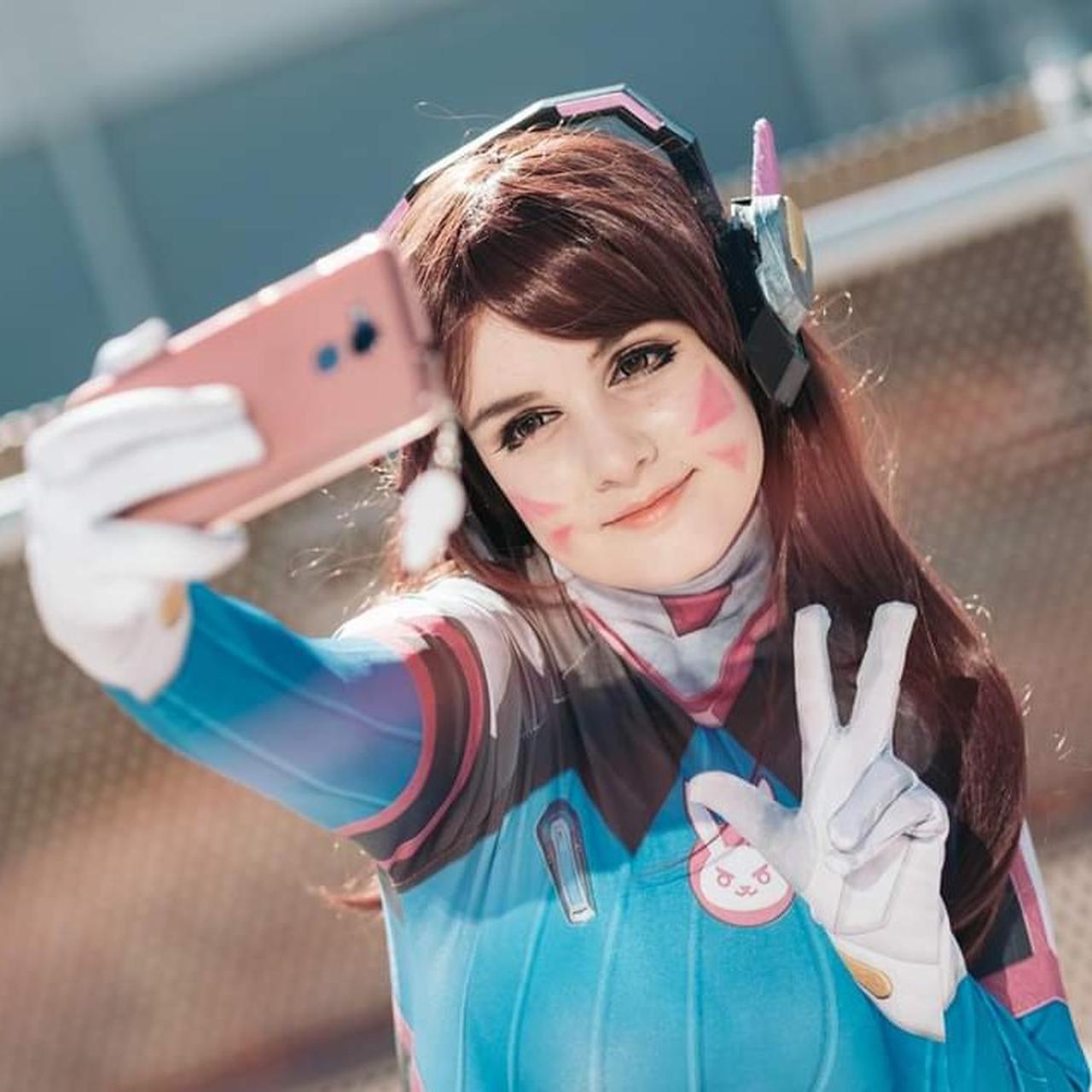 D.Va Overwatch COSPLAY Zentai printed for D.Va with... - Depop