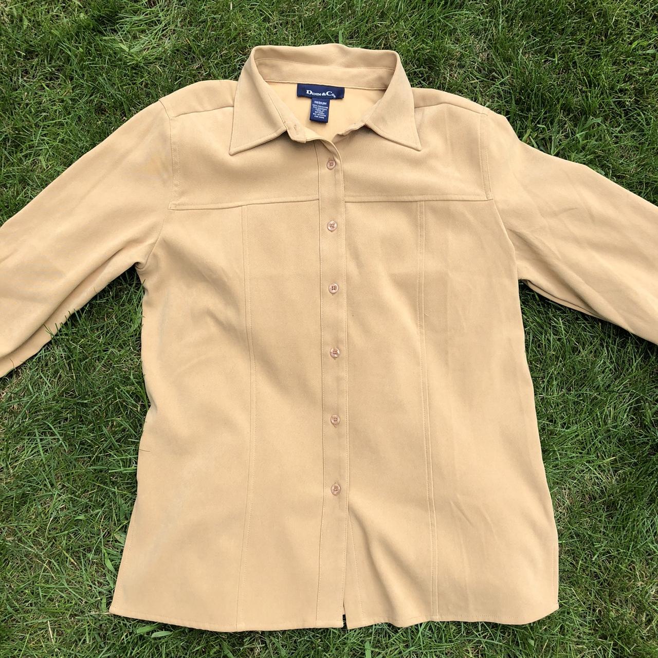 Tan suede button up 🤠 Is it button up or button... - Depop