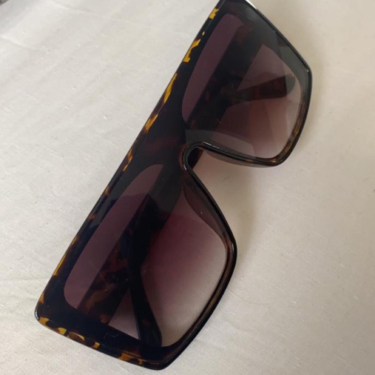 Oversized tortoise shell sunglasses. Worn once,... - Depop
