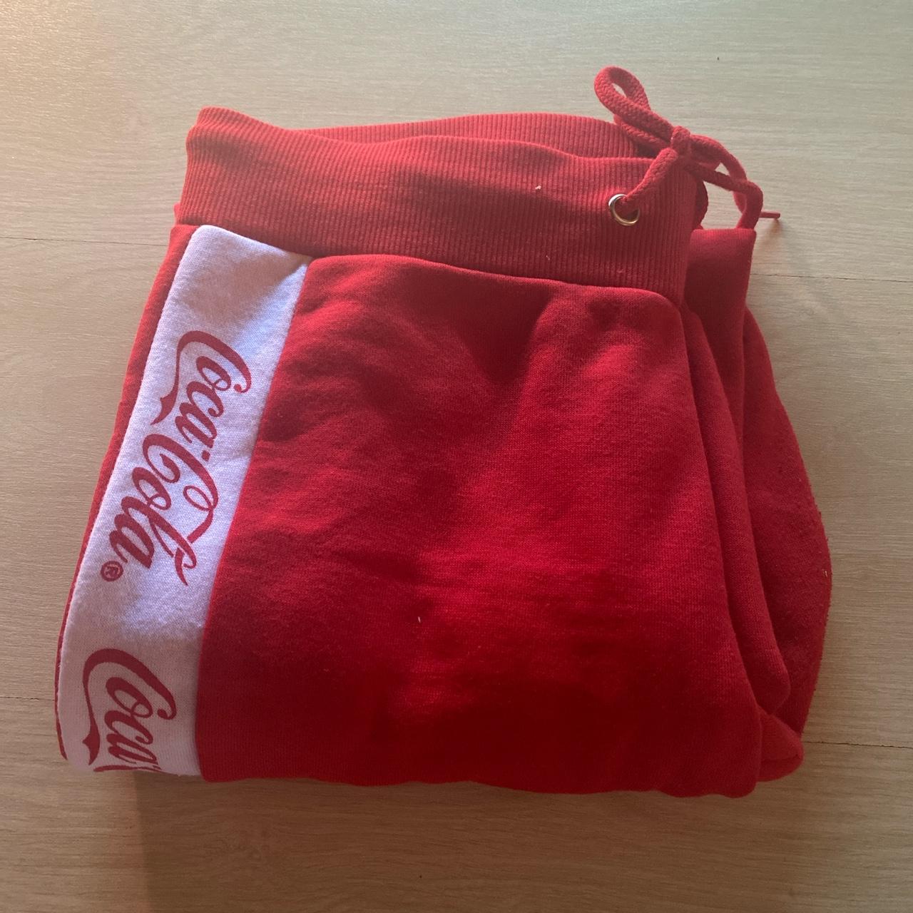 Red Coca Cola Joggers Very soft Fluffy inside... - Depop