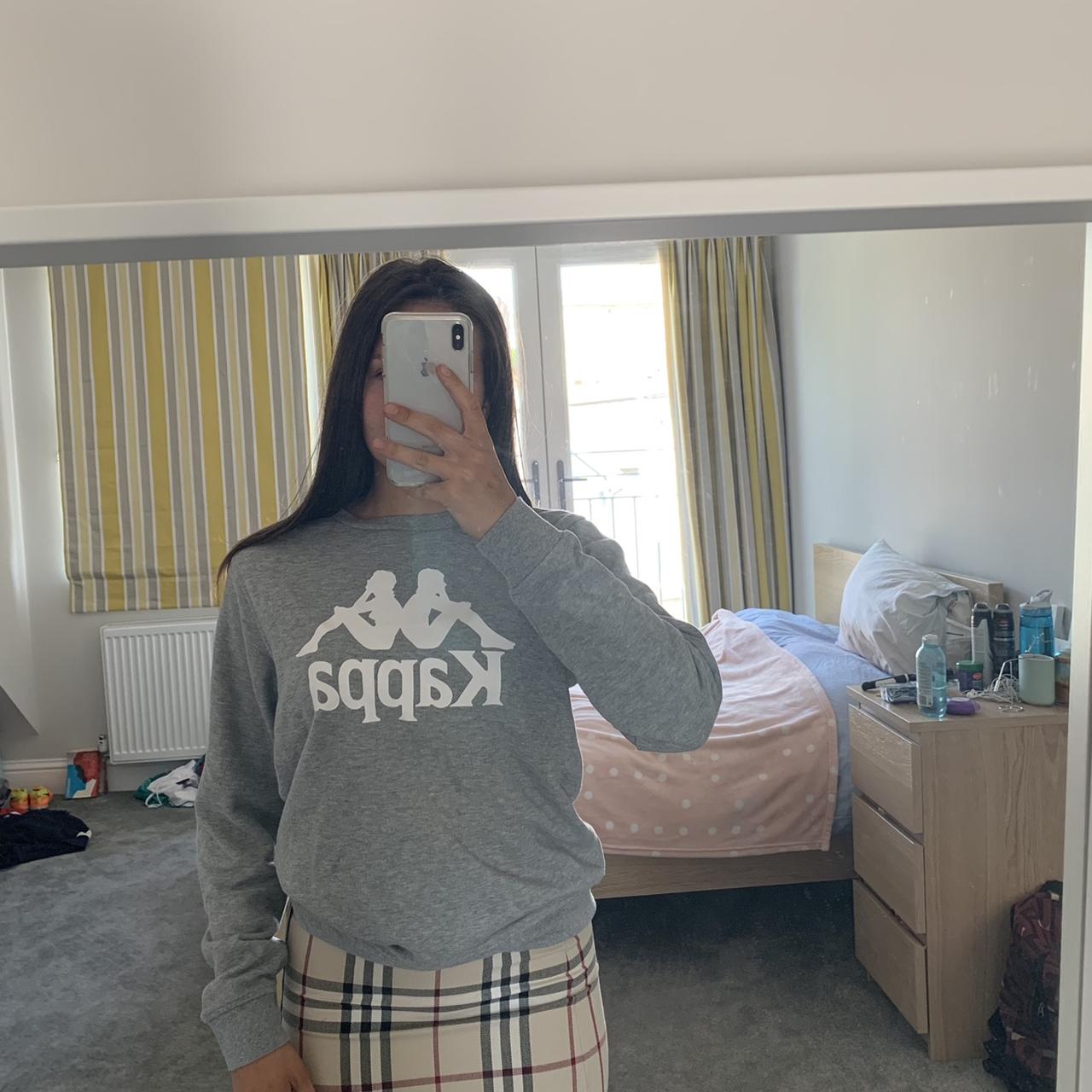 kappa grey jumper only worn a few times size S x - Depop