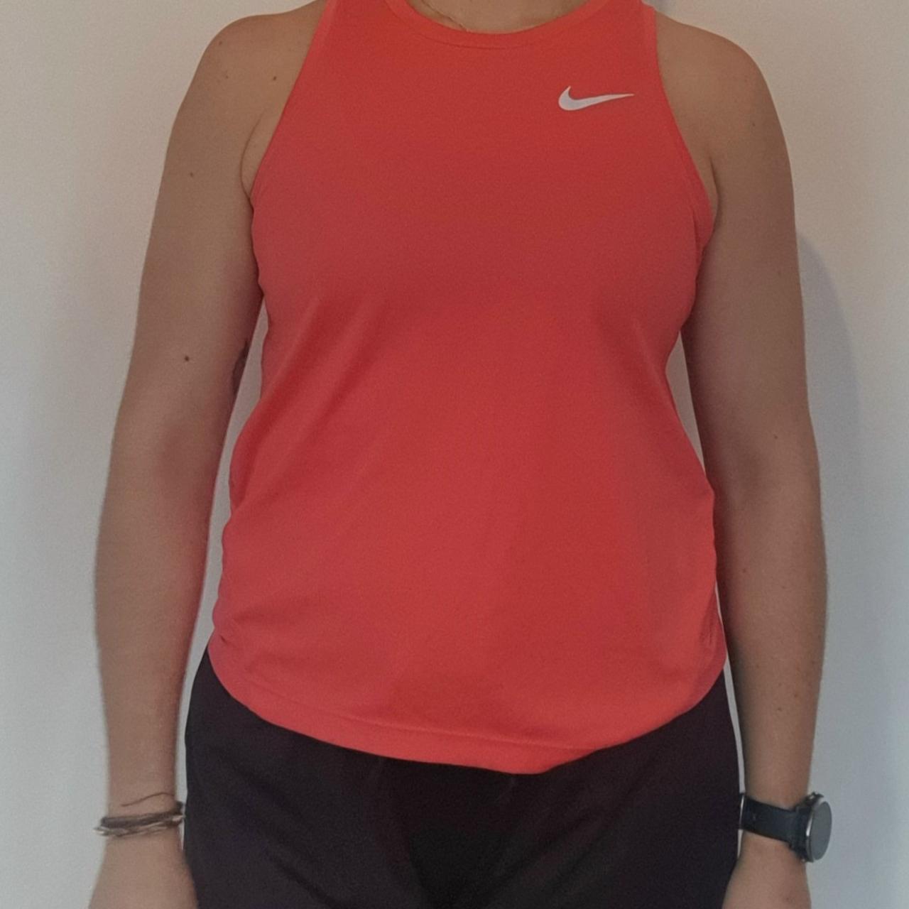 Nike Dryfit Coral Pink Running Vest / Tank Top Size... - Depop