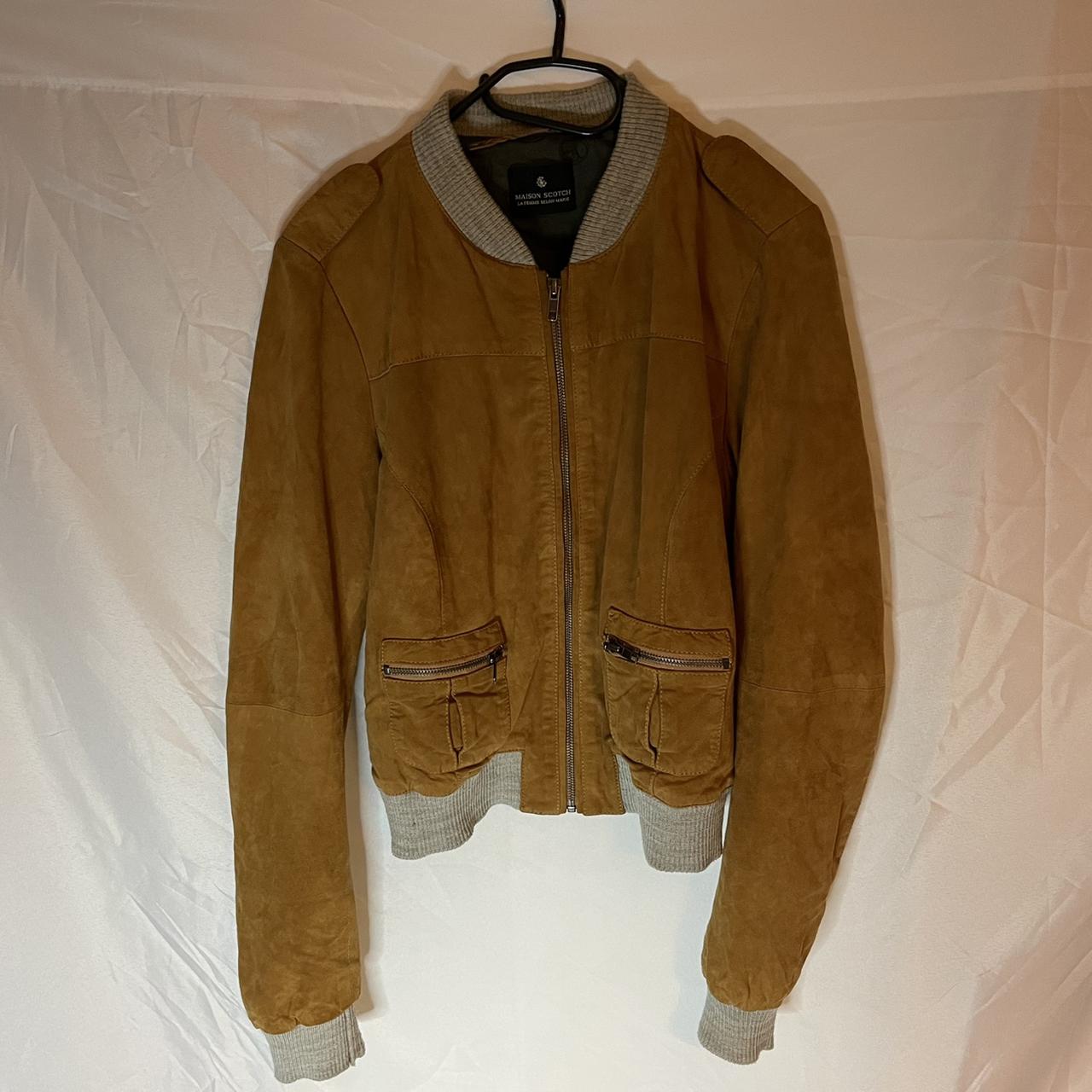 Maison Scotch scotch and soda brown suede bomber... - Depop